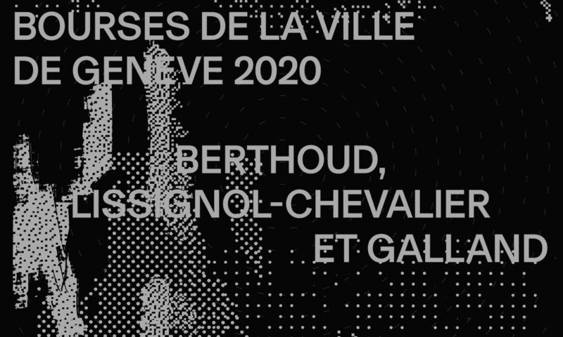 Bourses de la Ville de Genève 2020 – Centre d’Art Contemporain Genève